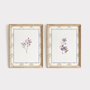 Cottagecore Art Cottagecore Decor Grandmillennial Art Purple Nursery ...
