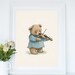 Teddy Bear Playing the Violin Wall Art, Softness Adorable Bear Art ...