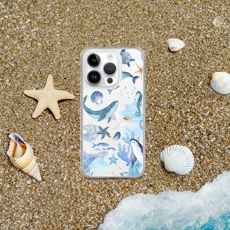 Cute Clear Sea Life Case for Iphone, Ocean Creatures iPhone 14 Pro Max ...