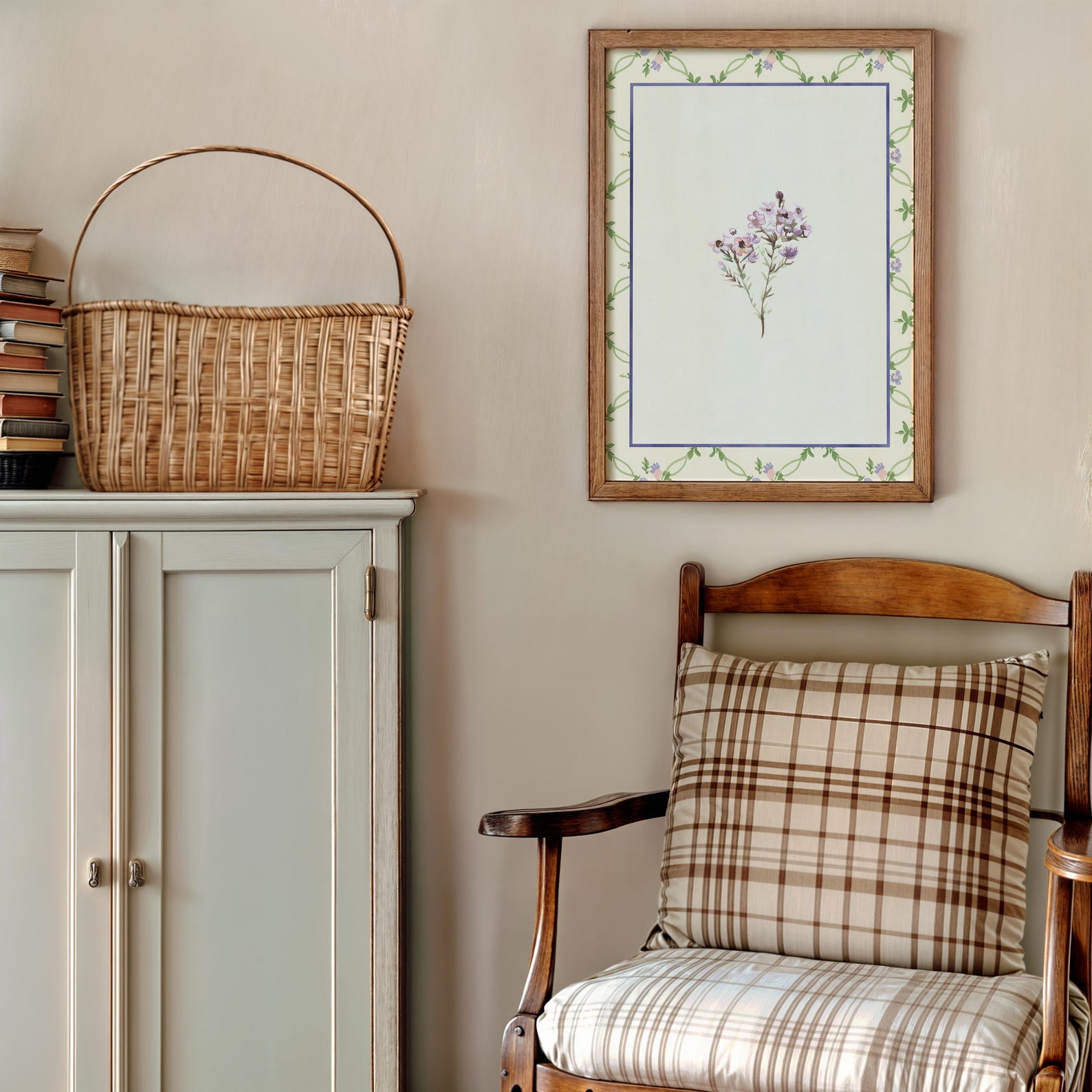 Cottagecore Art Cottagecore Decor Grandmillennial Art Purple Nursery ...