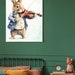 Bunny Rabbit Playing the Violin, Softness Art Print, Cottagecore ...