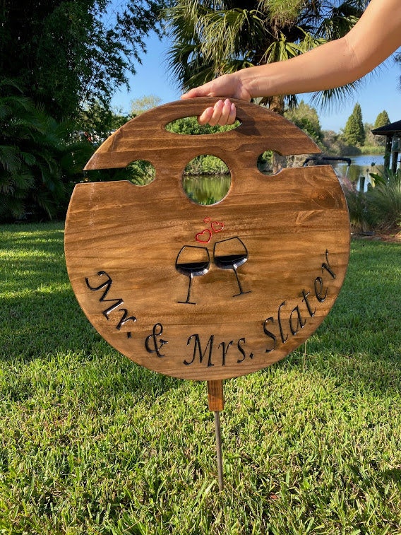 Customized Carved Portable Wine Table | Etsy