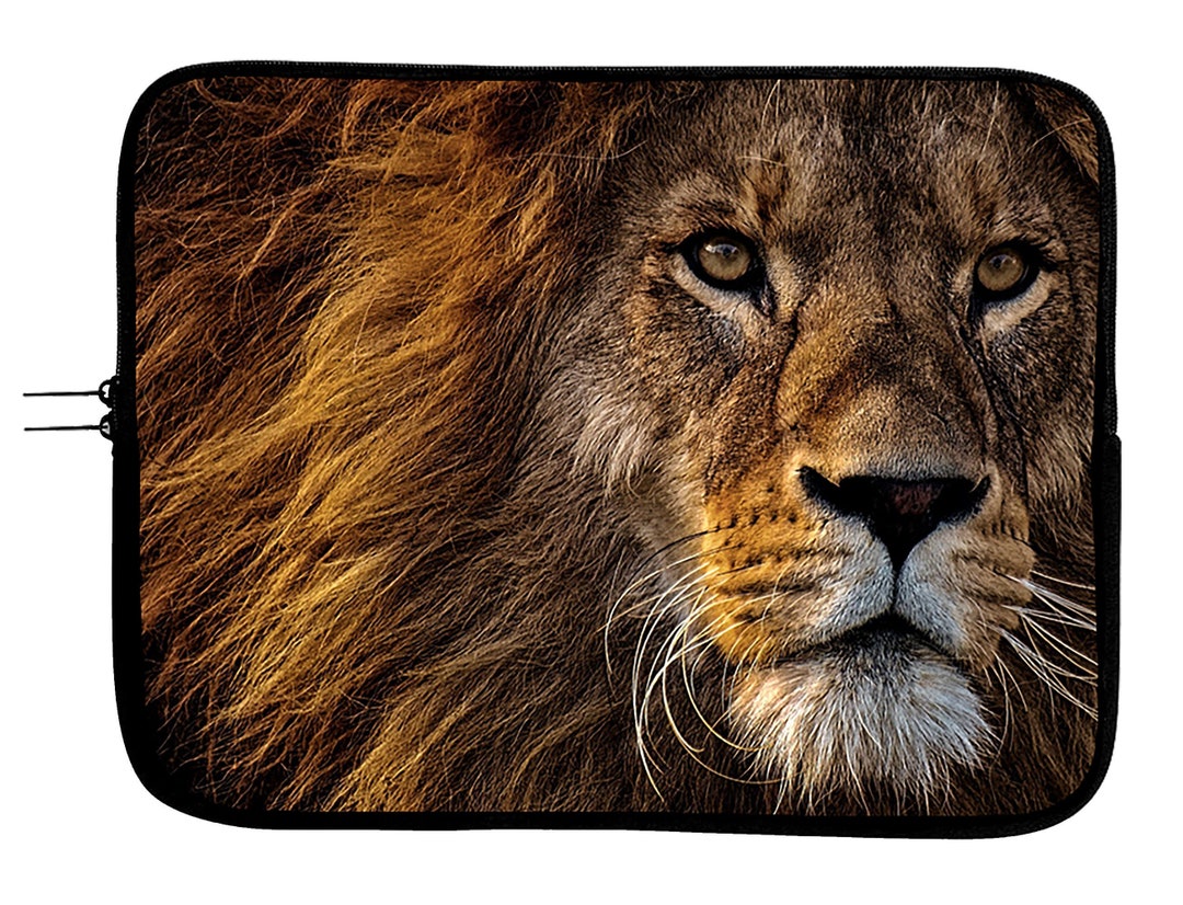 Lion Laptop Case Sleeve Bag - Handmade - Quality Guarantee Big Cat ...