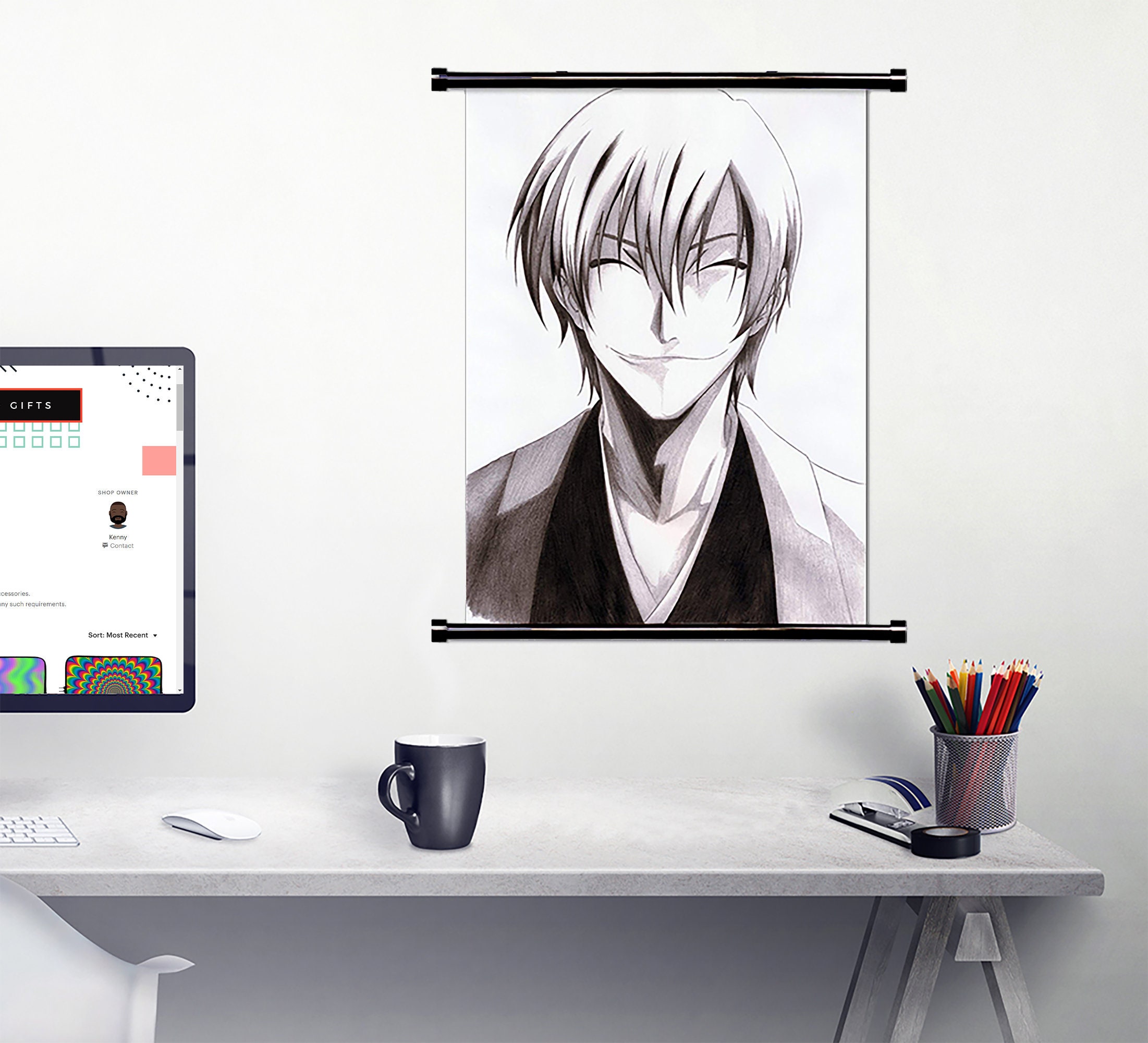 Small Custom Wall Scroll Custom Poster, Home Decor Scroll Style ...