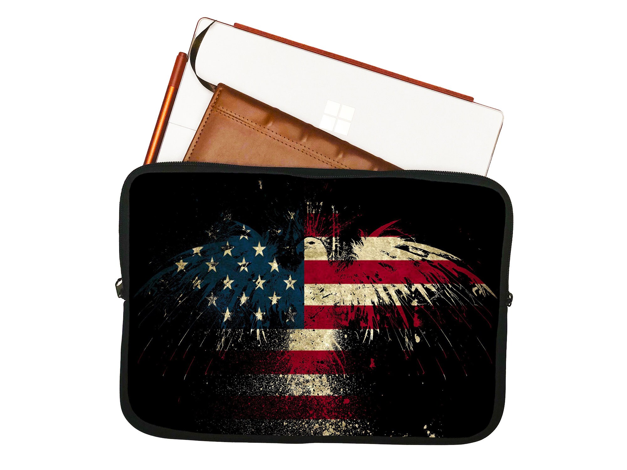 American Flag Laptop Sleeve Case - Usa Flag Computer Tablet Bag ...