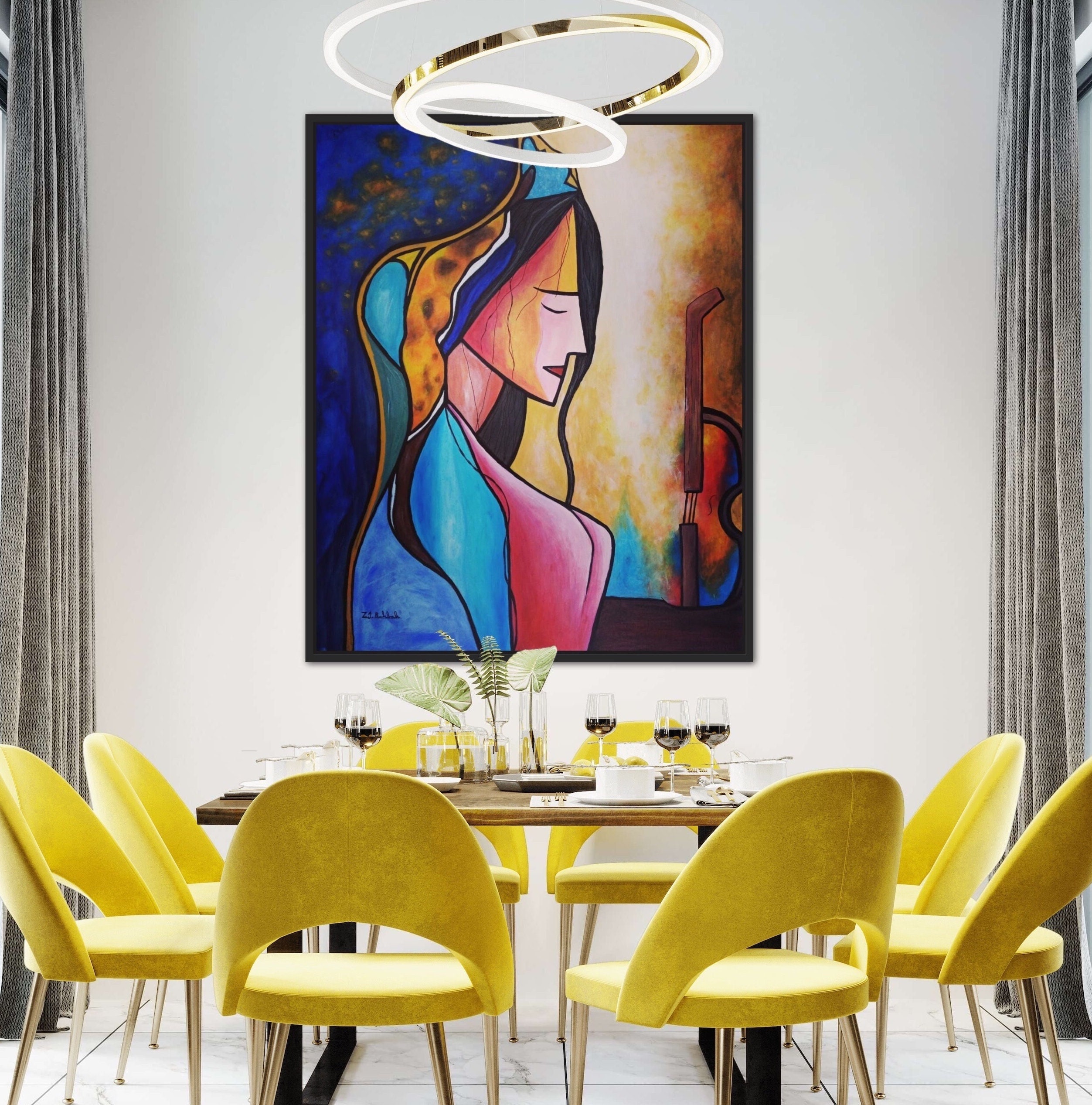 Cubism Oil Painting, Cubism Abstract Art, Contemporary Modern Painting ...