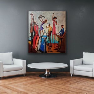 Music Abstract Art Painting, Original Art, Violin Art Singing ...