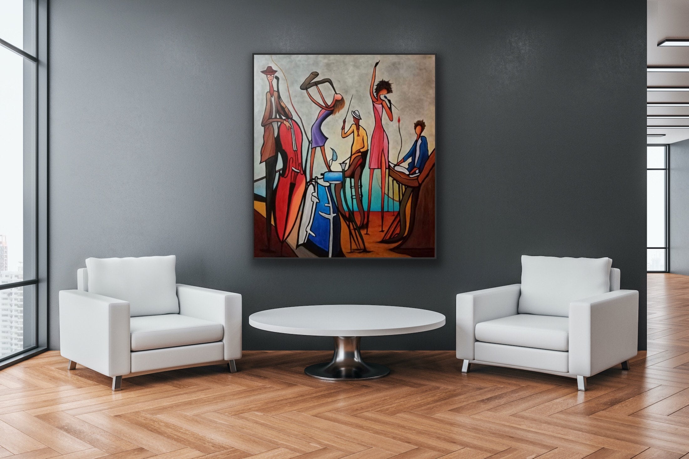 Music Abstract Art Painting, Original Art, Violin Art Singing ...
