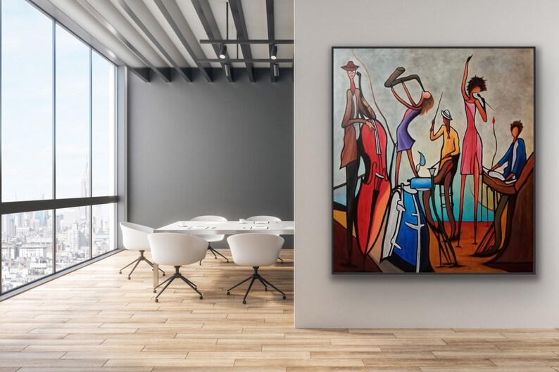 Music Abstract Art Painting, Original Art, Violin Art Singing ...