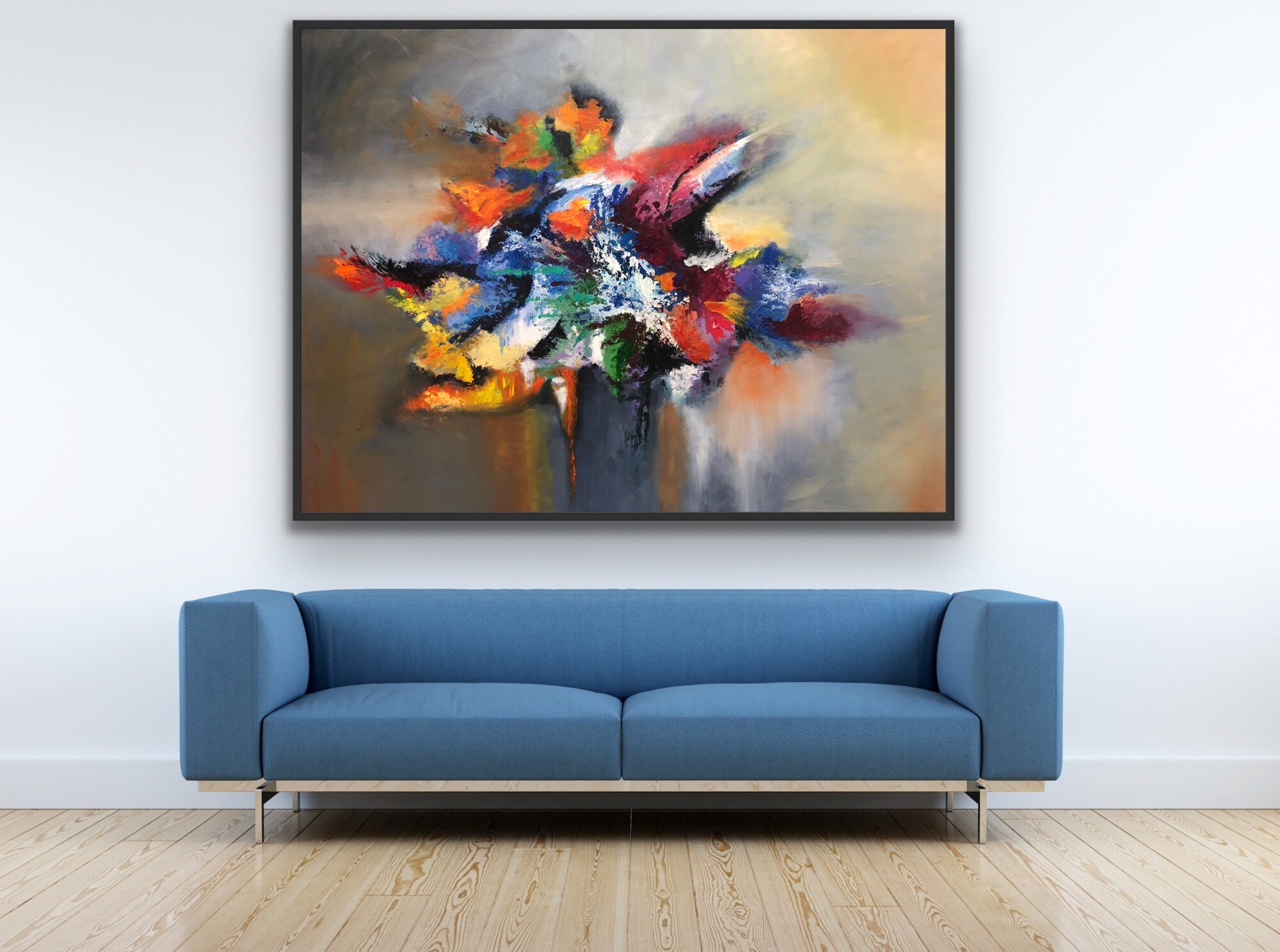 Colorful Oil Painting Modern Oil Painting on Canvas Abstract - Etsy