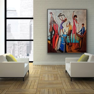 Music Abstract Art Painting, Original Art, Violin Art Singing ...