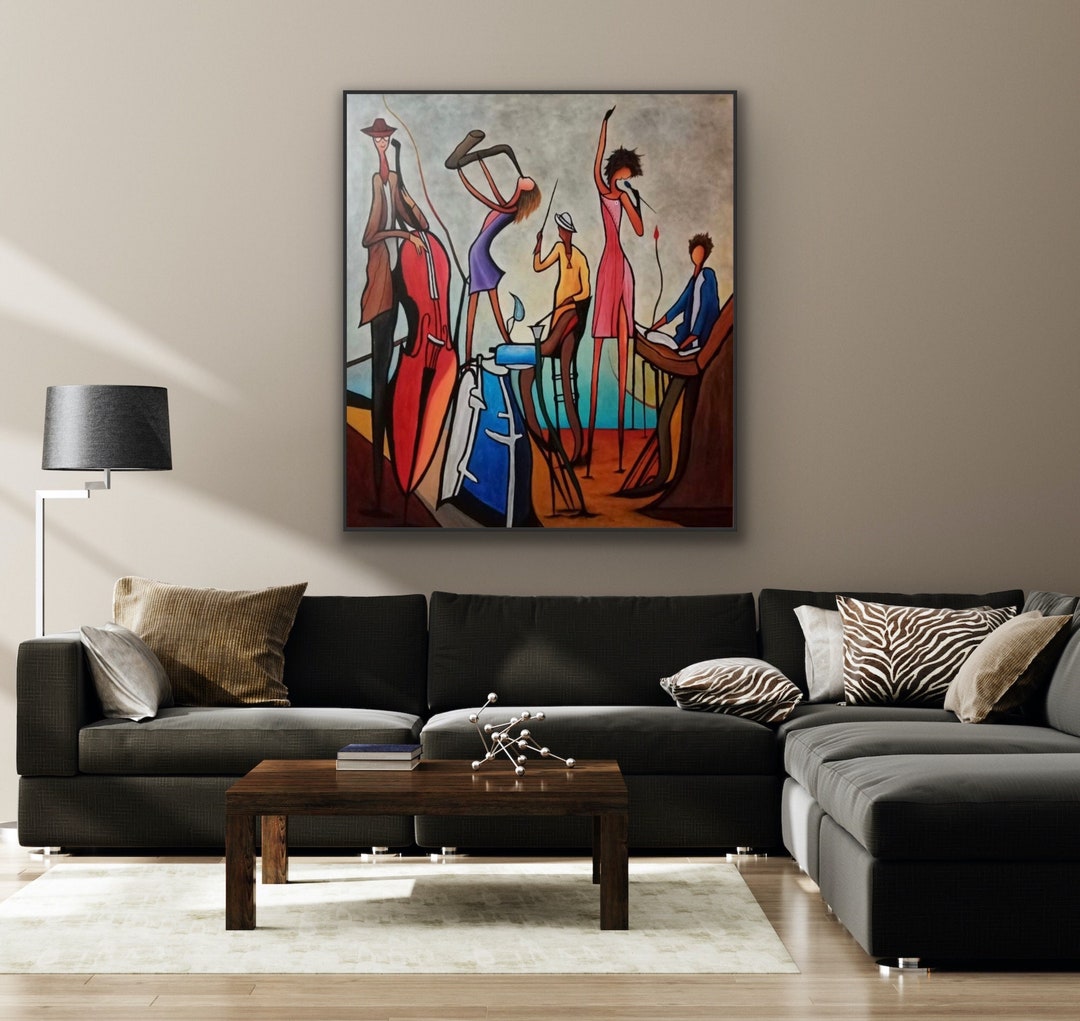Music Abstract Art Painting, Original Art, Violin Art Singing ...