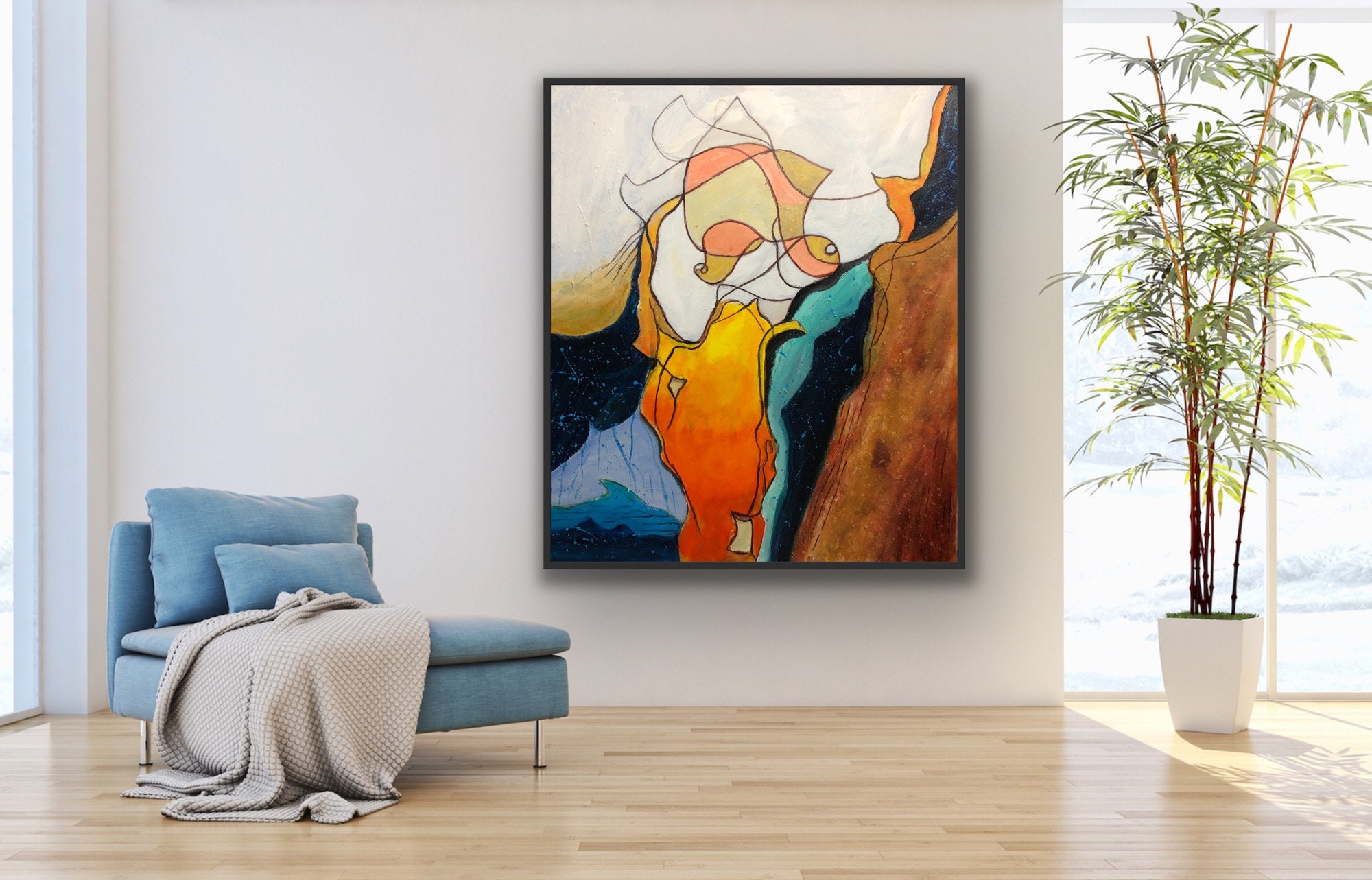 Extra Large Painting on Canvas, Modern Original Large Abstract Painting ...