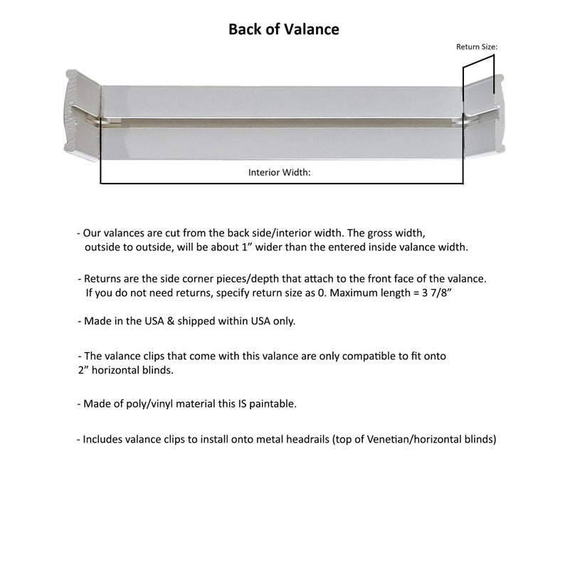 Tailorview, 2 1/2"h Faux Wood Valance for Horizontal (venetian) Window ...