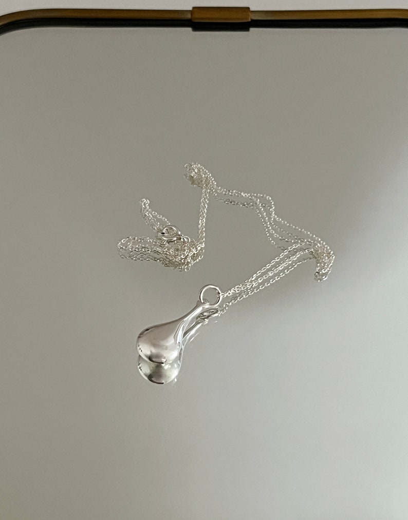 Teardrop Pendant Chain Necklace Layering Necklace 925 - Etsy