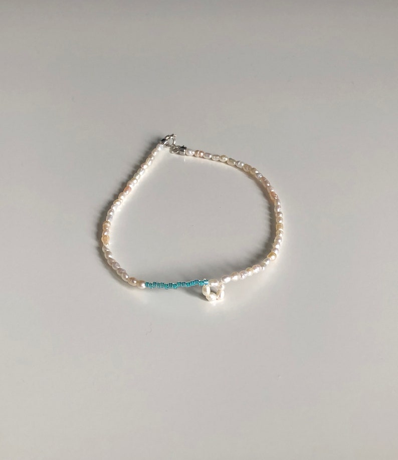 Freshwater Pearl Anklet Seed Beads Anklet Sterling Silver - Etsy