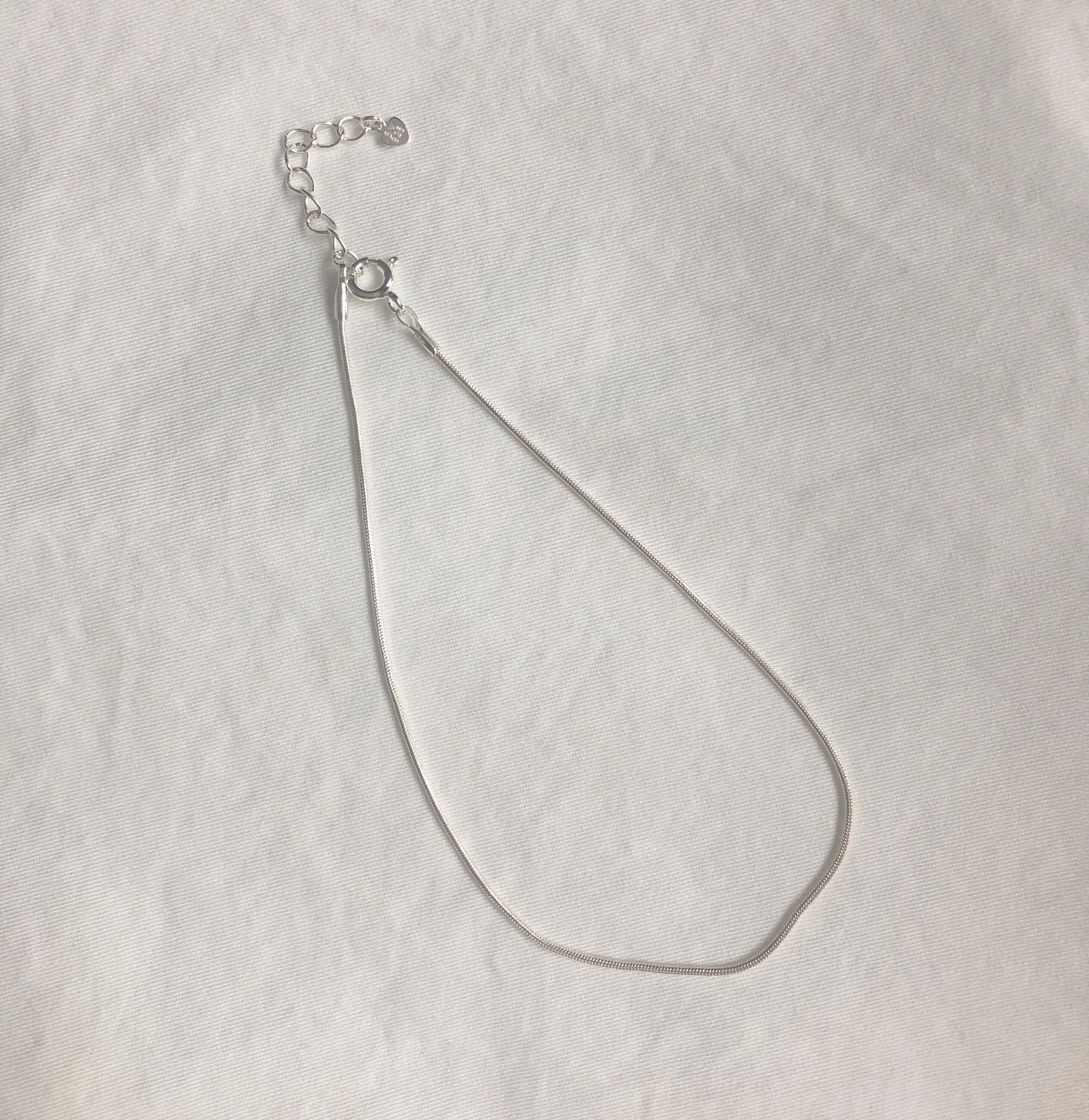 Snake Chain Anklet, 925 Sterling Silver Anklet, Summer Anklet, Simple ...