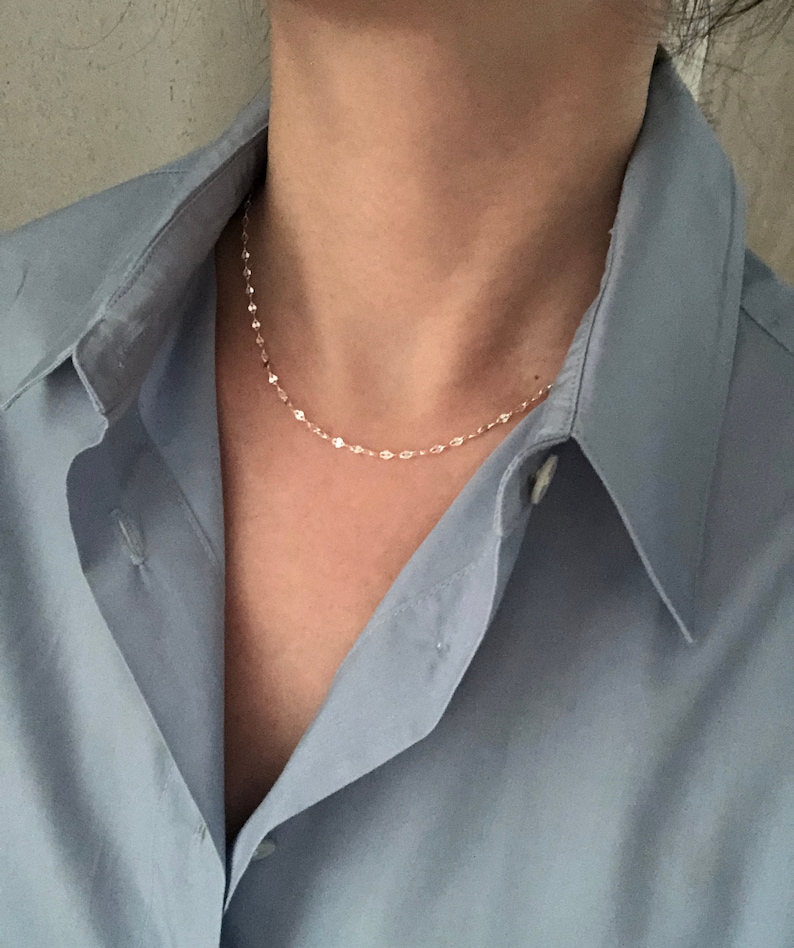 Unique Chain Necklace, 925 Sterling Silver Necklace, Choker Style ...