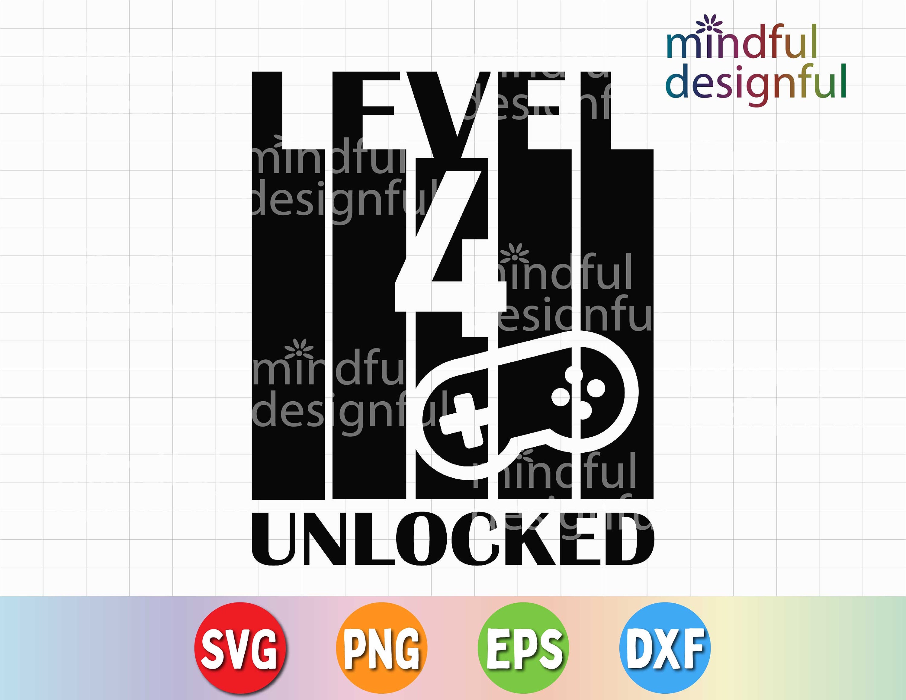 Level 4 Unlocked SVG Fourth Birthday Svg Four Birthday Svg | Etsy