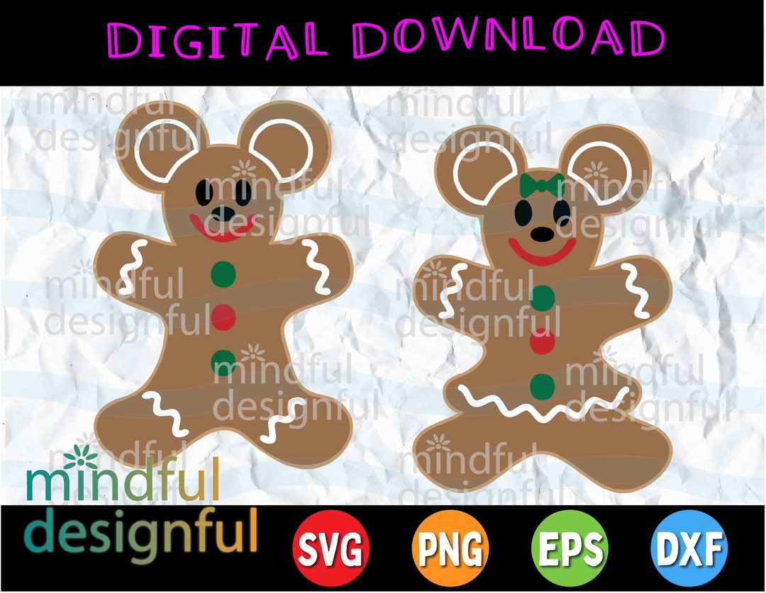 Gingerbread Mouse SVG | Layered Digital Download for Cricut and ...