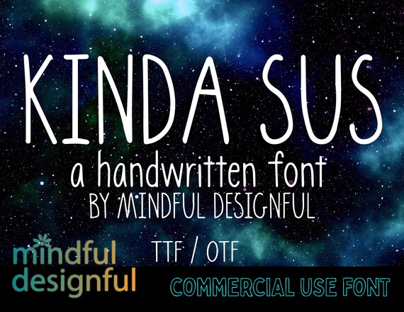 Kinda Sus Handwritten Font / Tall Font / Skinny Font / Hand | Etsy