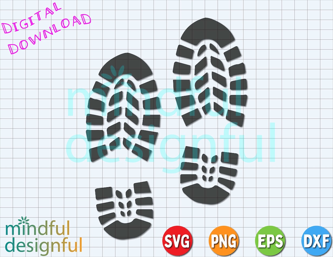 Shoe Sole Svg Boot Prints SVG Shoe Prints SVG Santa Boot - Etsy