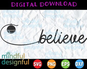 Believe Bell Svg - Etsy