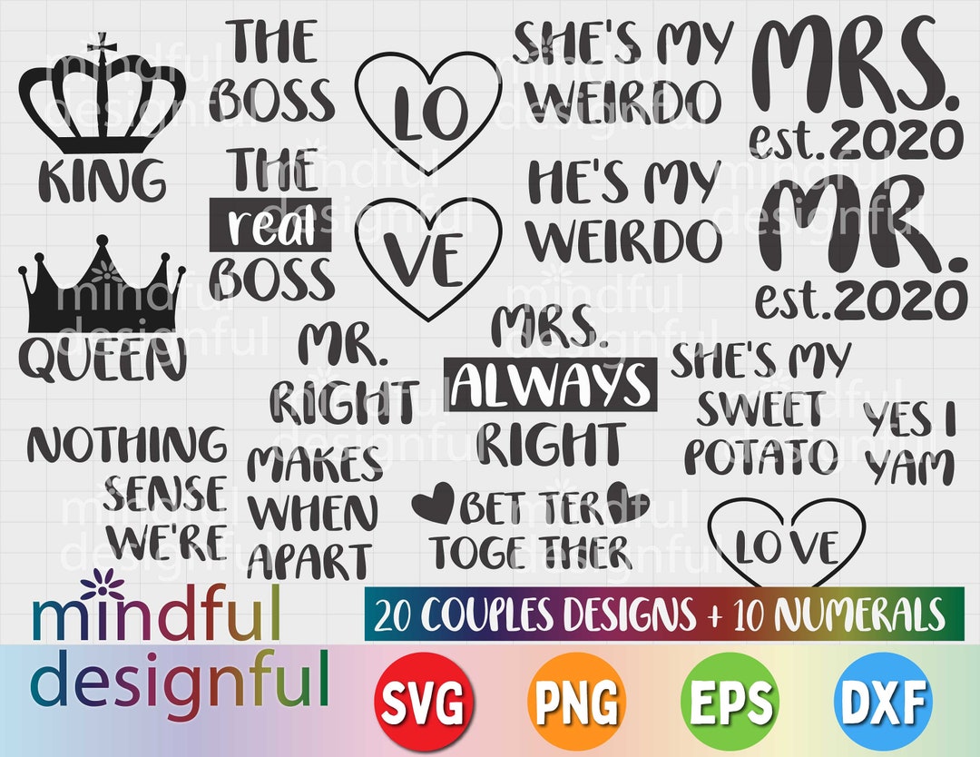 Couples Quotes Svg Bundle | Married Couple Svg | Engaged SVG Bundle ...