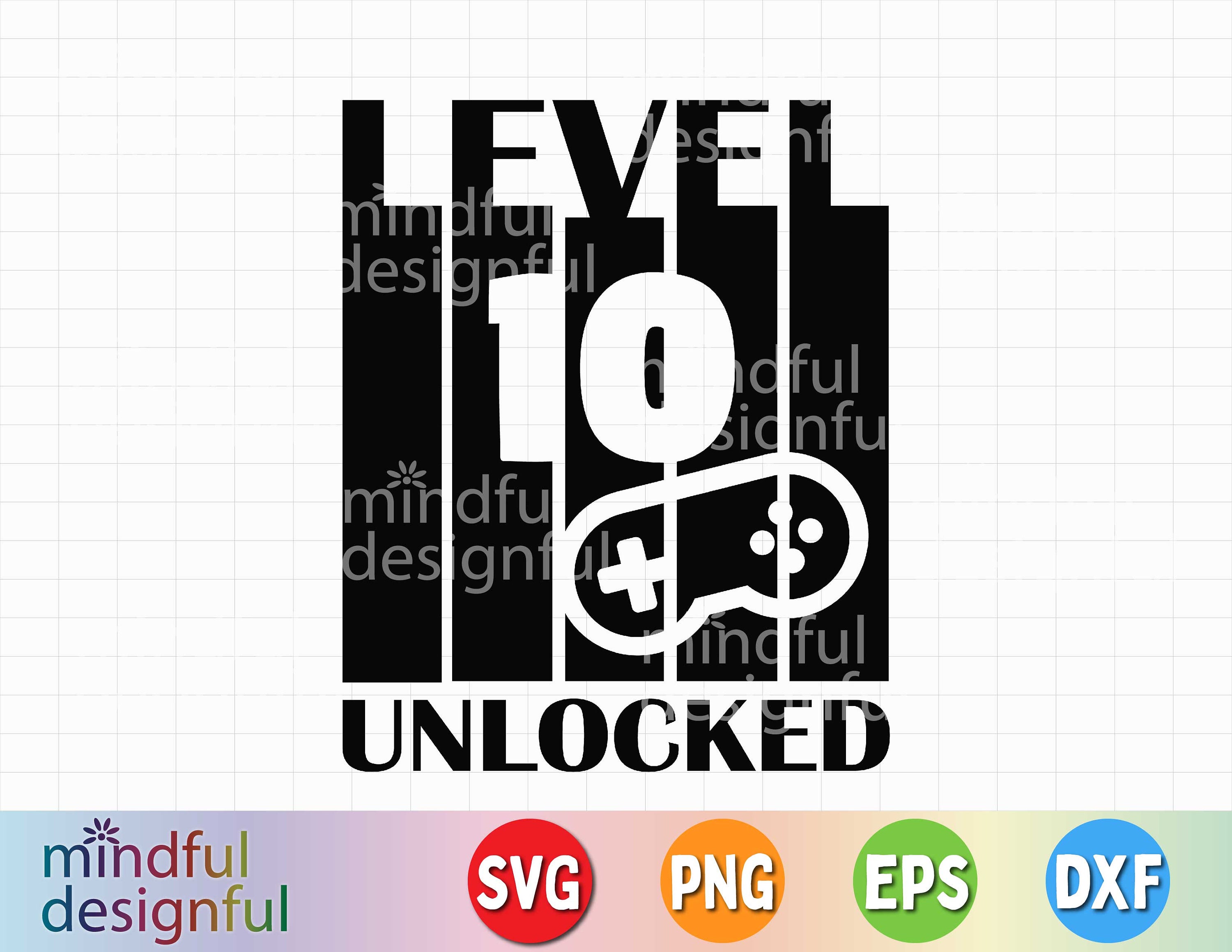 Level 10 Unlocked SVG Tenth Birthday Svg Ten Birthday Svg - Etsy