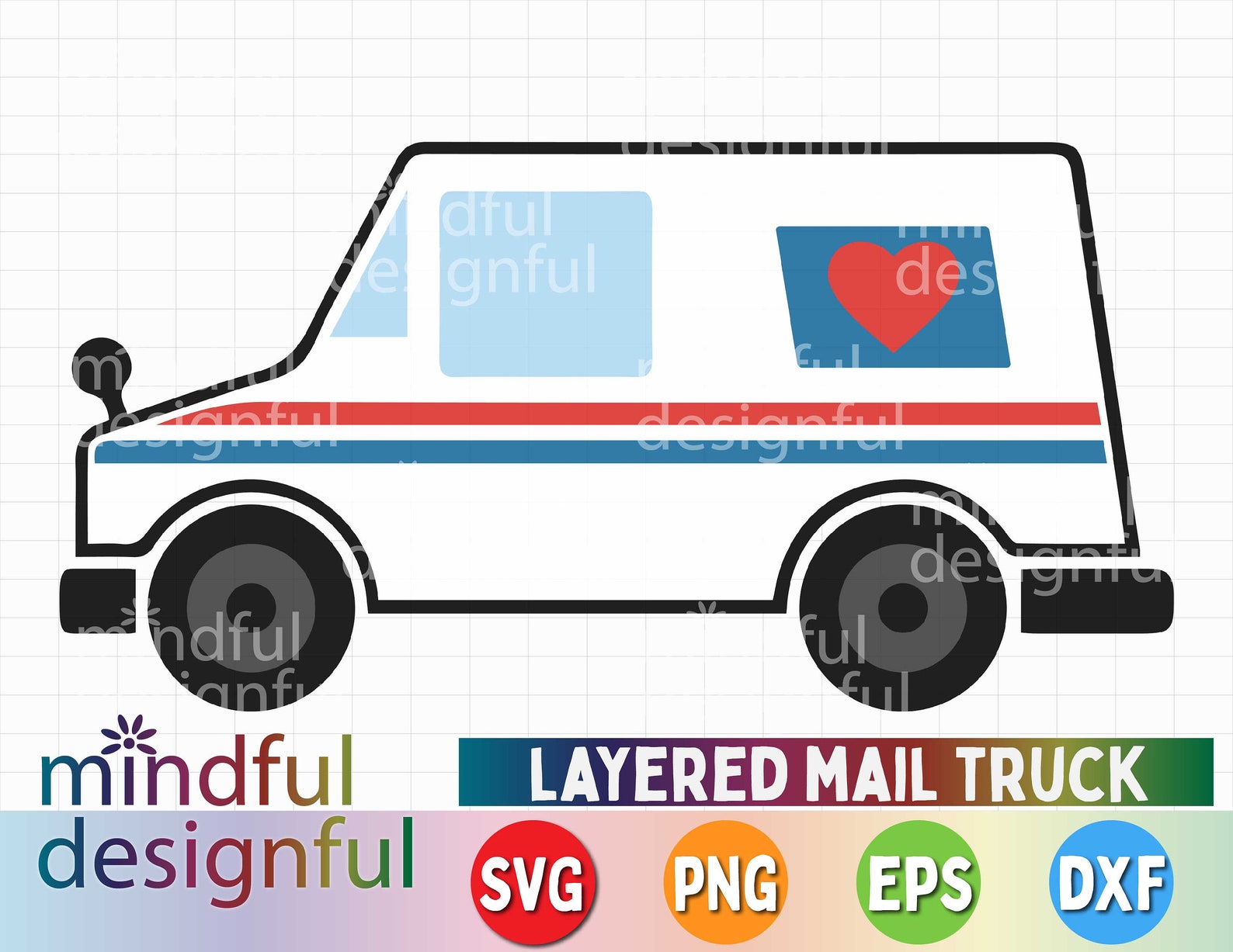 Mail Truck SVG Post Truck Svg Post Office Svg Postal | Etsy