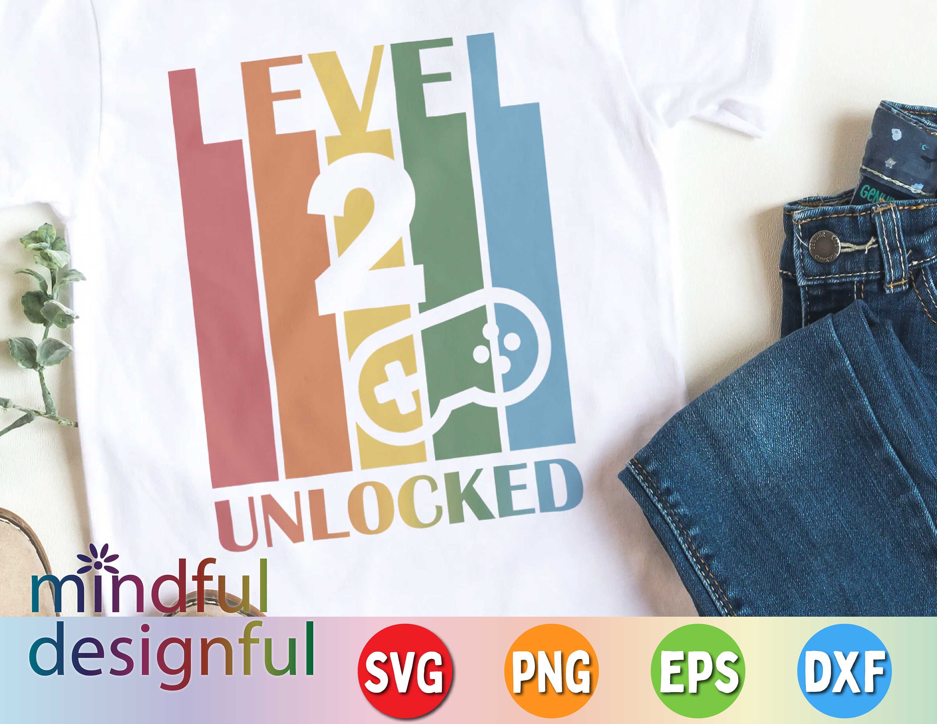 Level 2 Unlocked SVG Second Birthday Svg Two Birthday Svg | Etsy