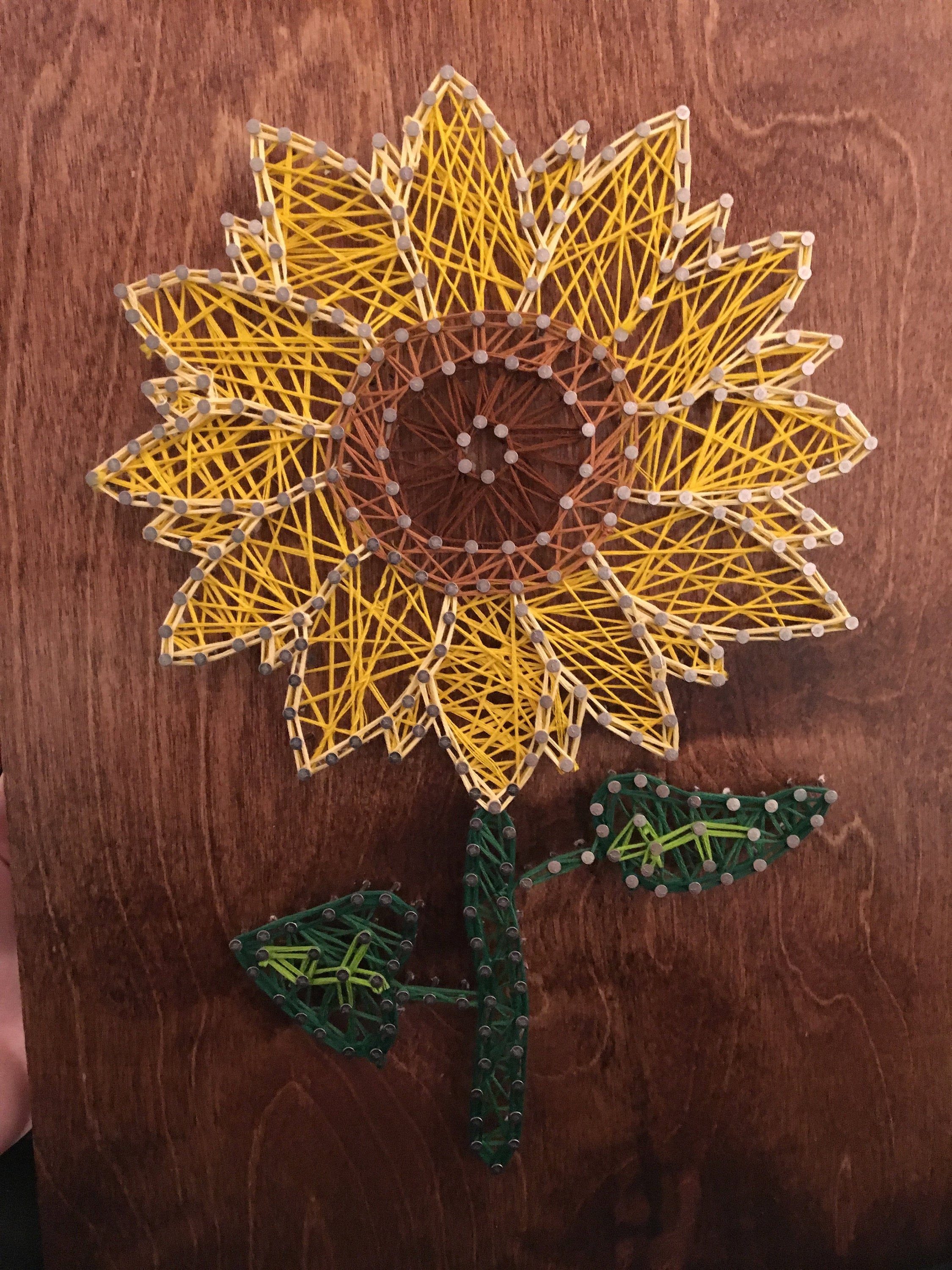 Sunflower String Art | Sunflower Decor | Wall Decor - Etsy