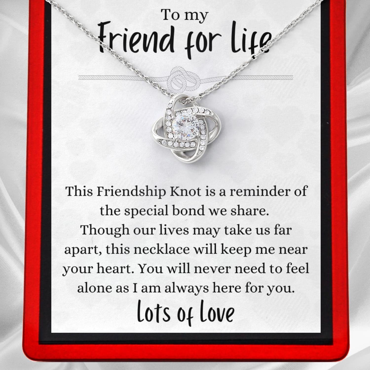 Friendship knot necklace store