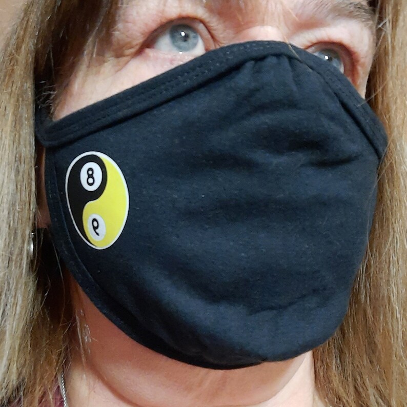 8 Ball / 9 Ball Ying Yang Mask - Etsy