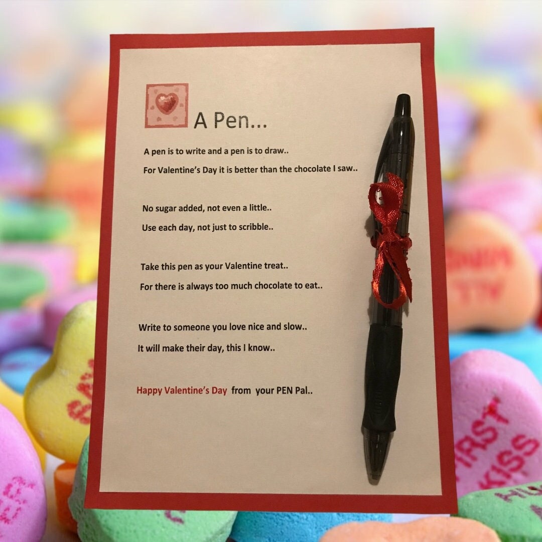 Digital Valentine's Day Poem Card to Print and Add Pen To. - Etsy