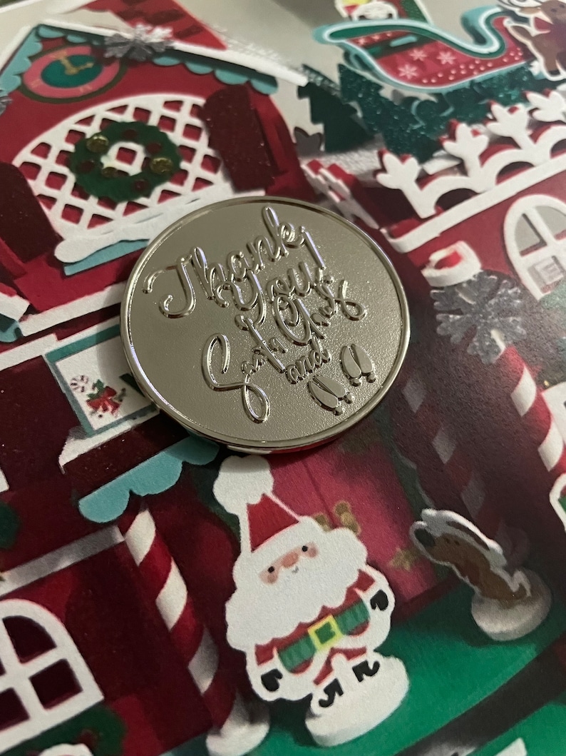 Santa’s Thank You Coin From Santa and His Reindeer - Etsy