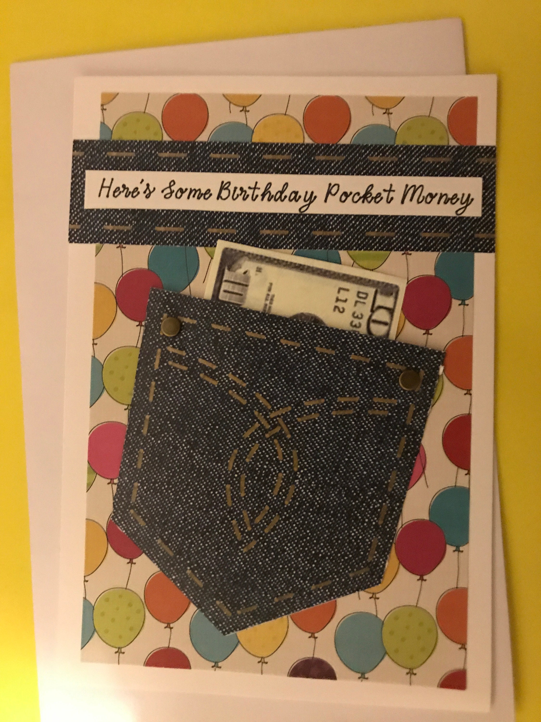 Pocket Money Birthday Cards - Etsy