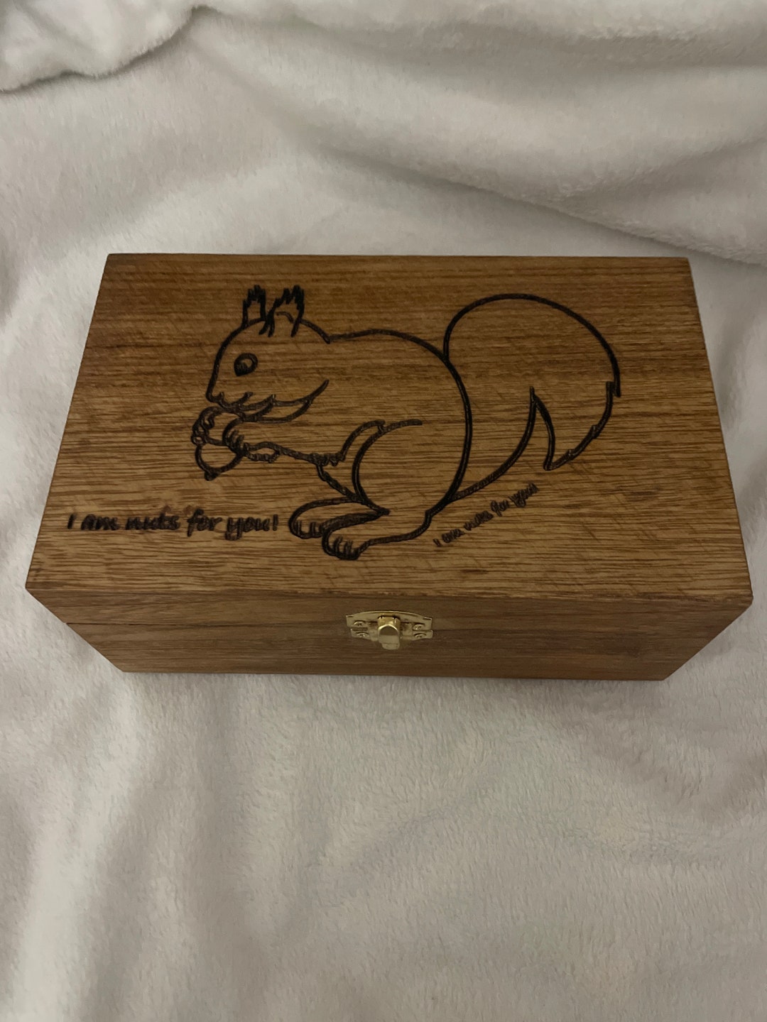 Wooden Squirrel Design Box for Keepsakes - Etsy
