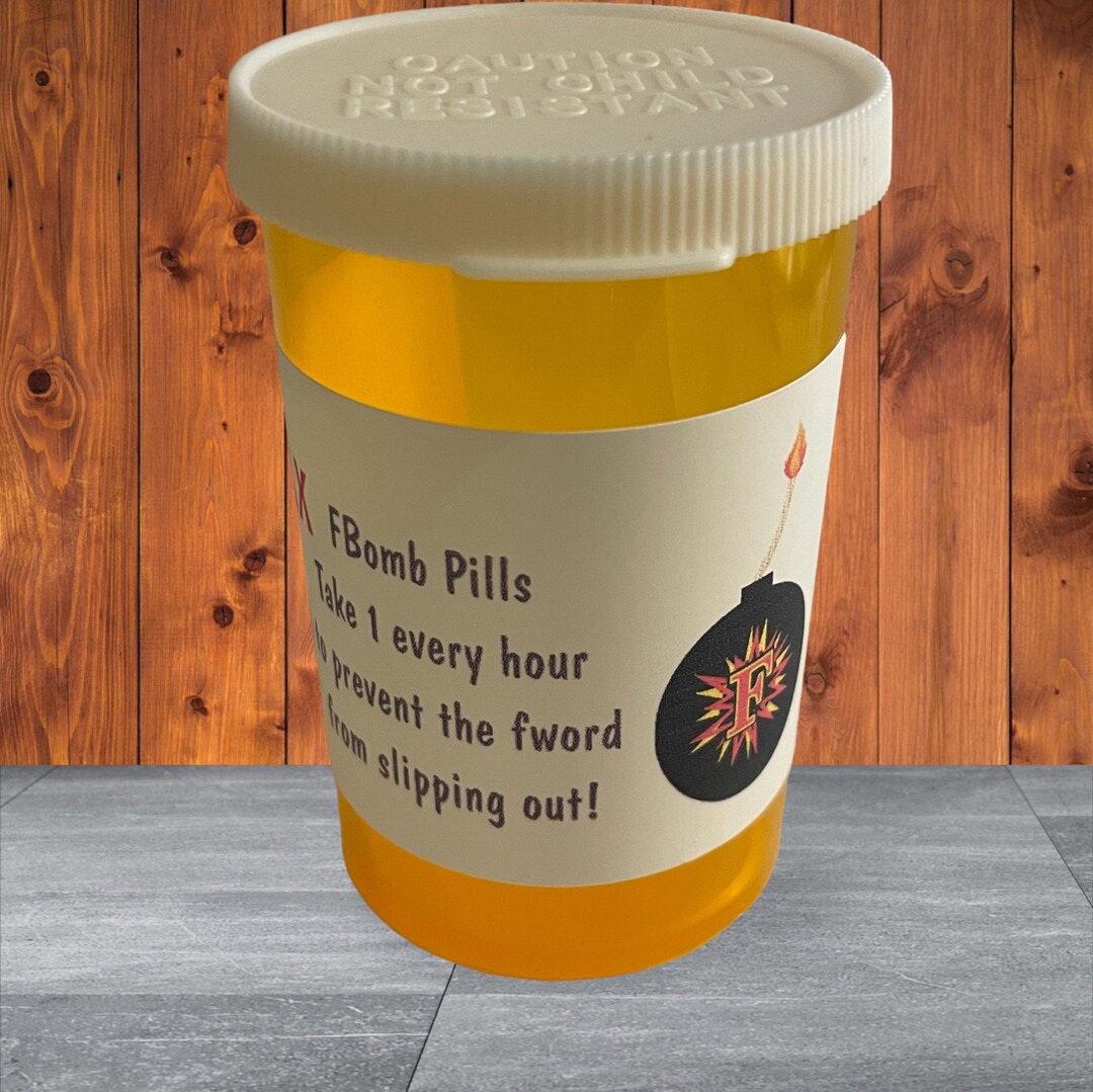 F Bomb Pill Bottle Funny Gift - Etsy