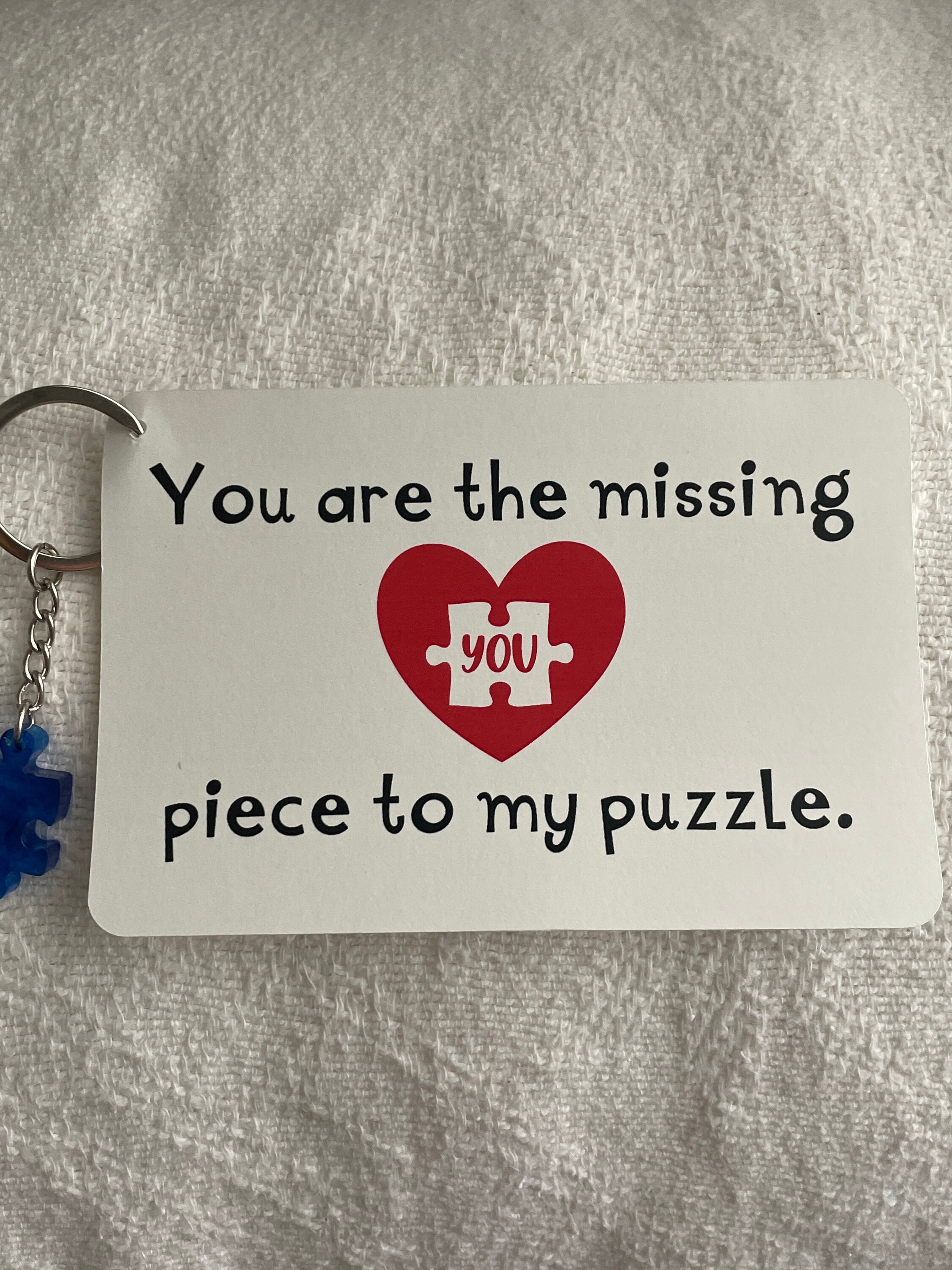 Missing Piece of My Heart Keychain - Etsy