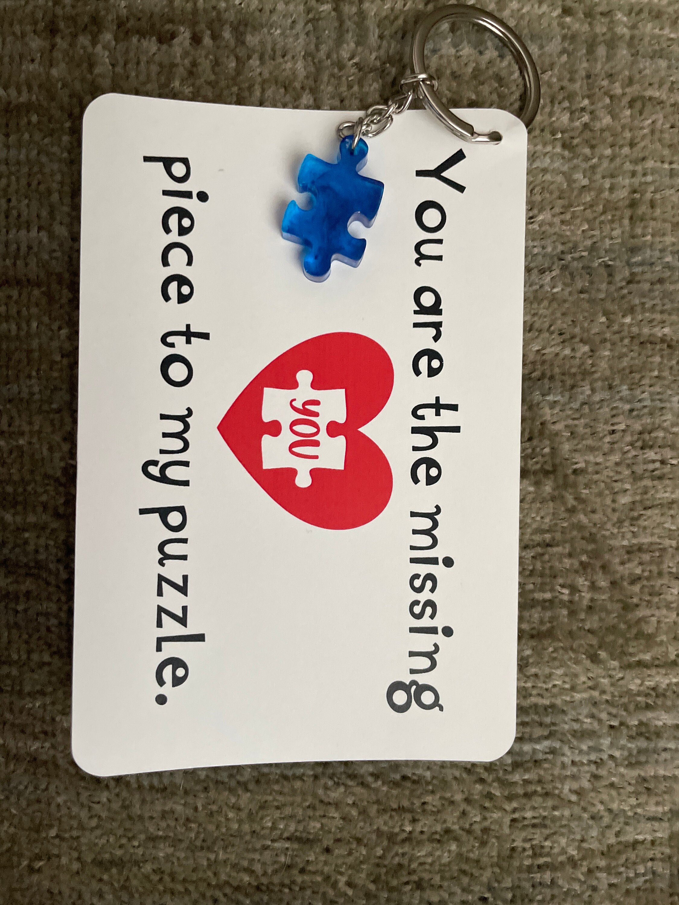 Missing Piece of My Heart Keychain - Etsy