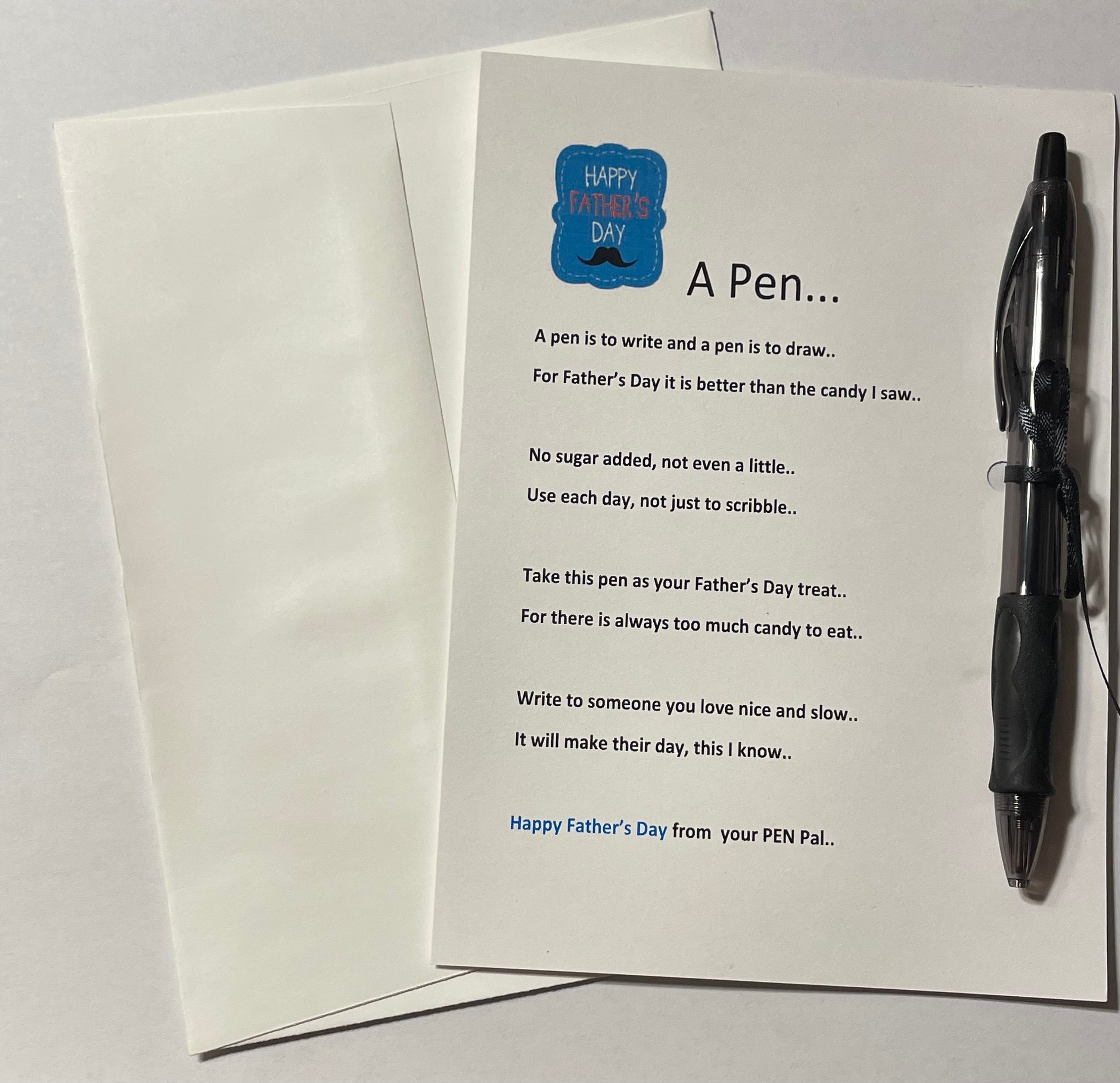 Father's Day Poem Card, DIY Embellishment Gift (digital Download) - Etsy