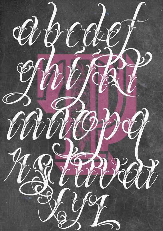 Cursive chicano lettering tattoo - Tattoosbyjames.com