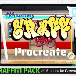 GRAFFITI PACK, X 7 Alphabet ~ Fonts // Vol.1 // 182 Letters Stamps for ...
