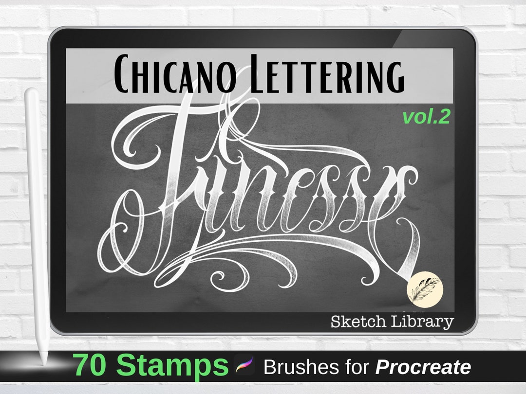 52 Chicano Tattoo Letters VOL2, 2 Alphabets : Uppercase, Lowercase ...