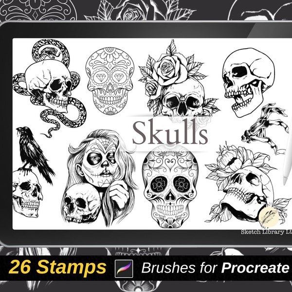 Skull Stamp - Etsy