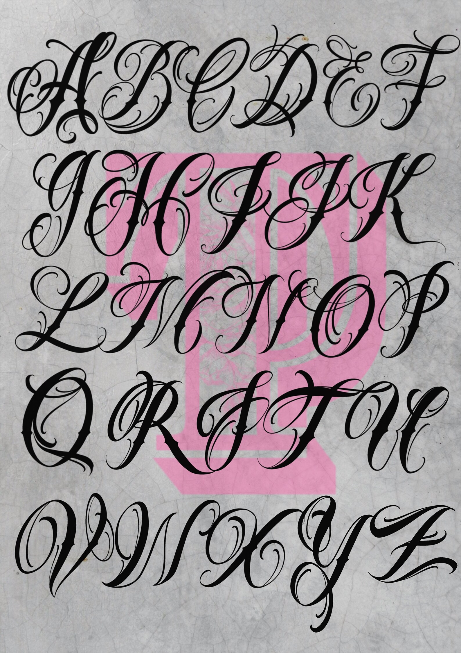 Chicano Tattoo Lettering #2 Vol. 3 Brushset for Procreate, on Ipadpro ...