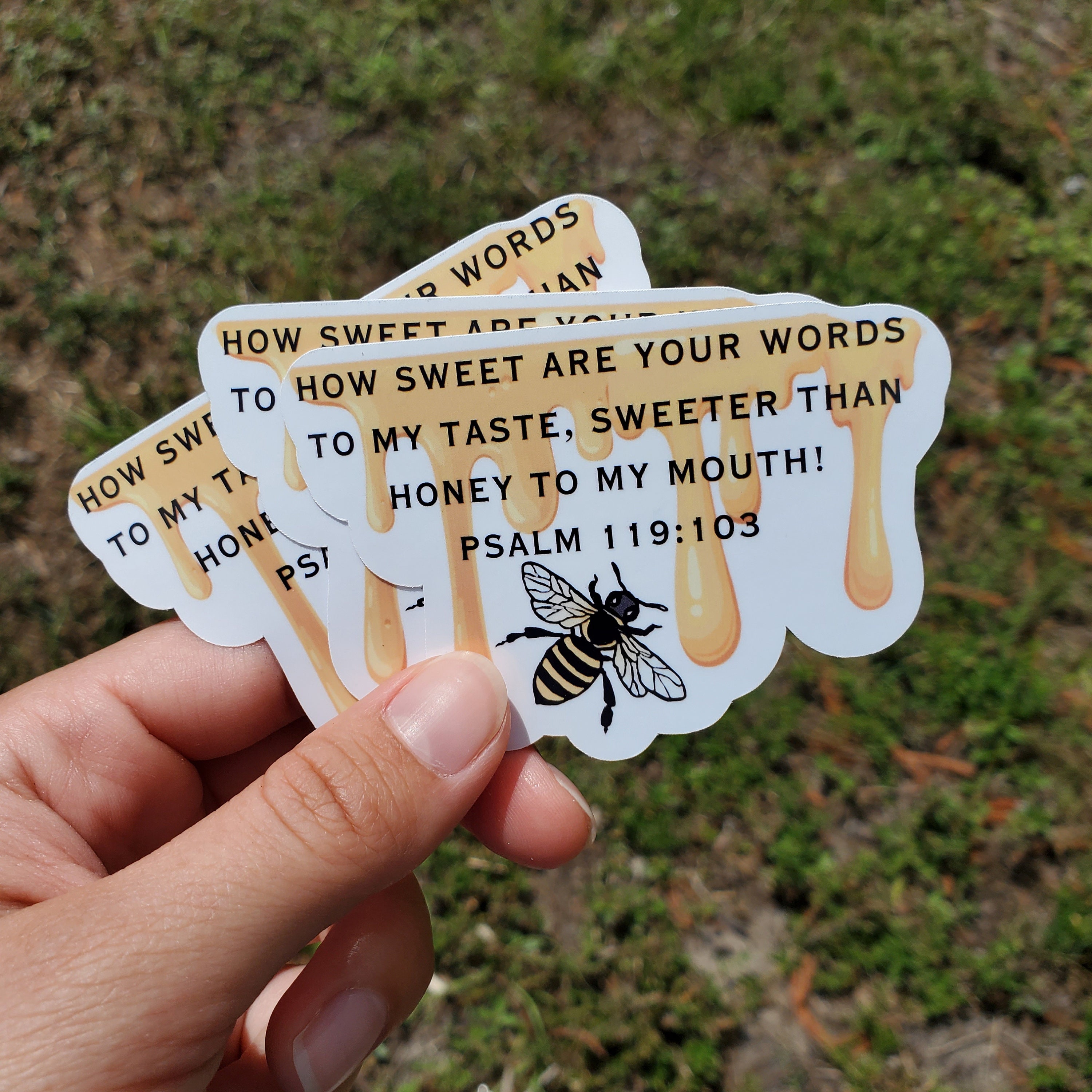 Sweeter Than Honey Bible Verse Sticker Psalm 119:103 - Etsy