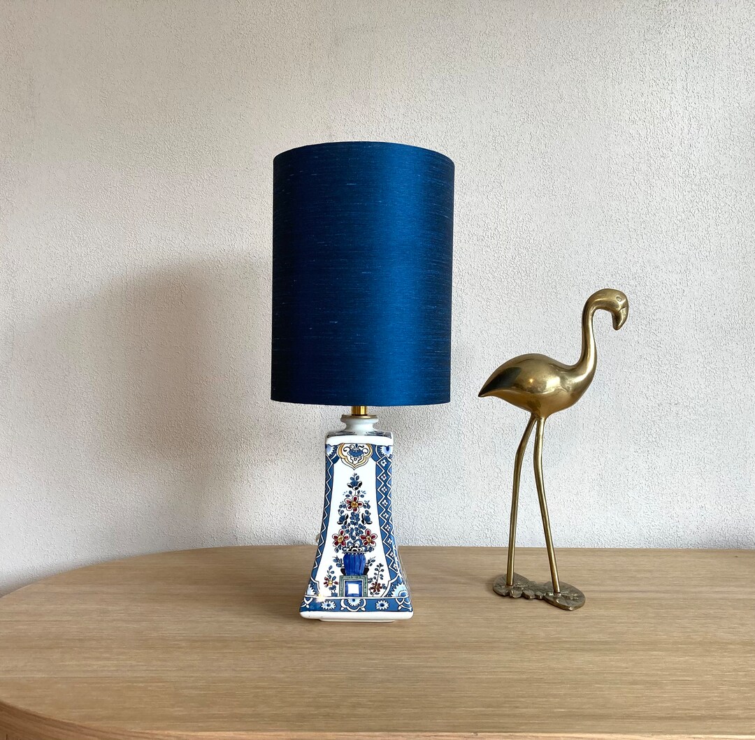 Vintage Delft Table Lamp With New Handmade Shade - Etsy
