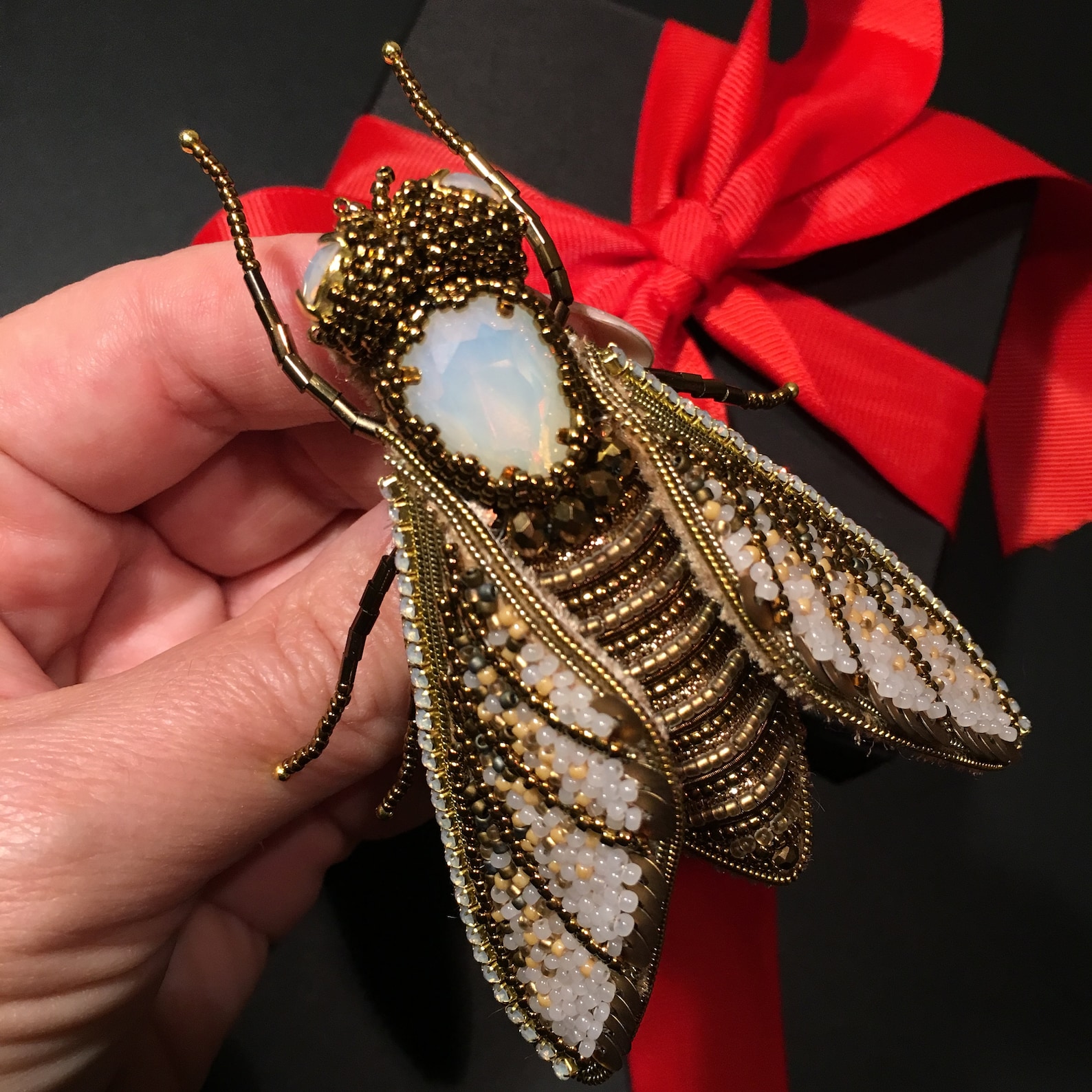 Fly beaded brooch pin handmade beaded jewelry insect brooch | Etsy